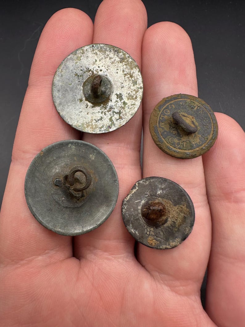 Civil War Era Dug Flat Buttons - Colonial Era Flat Buttons - Antique ...