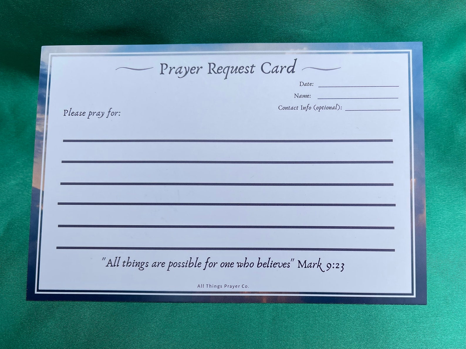 Packaged Color Prayer Request Cards - Etsy