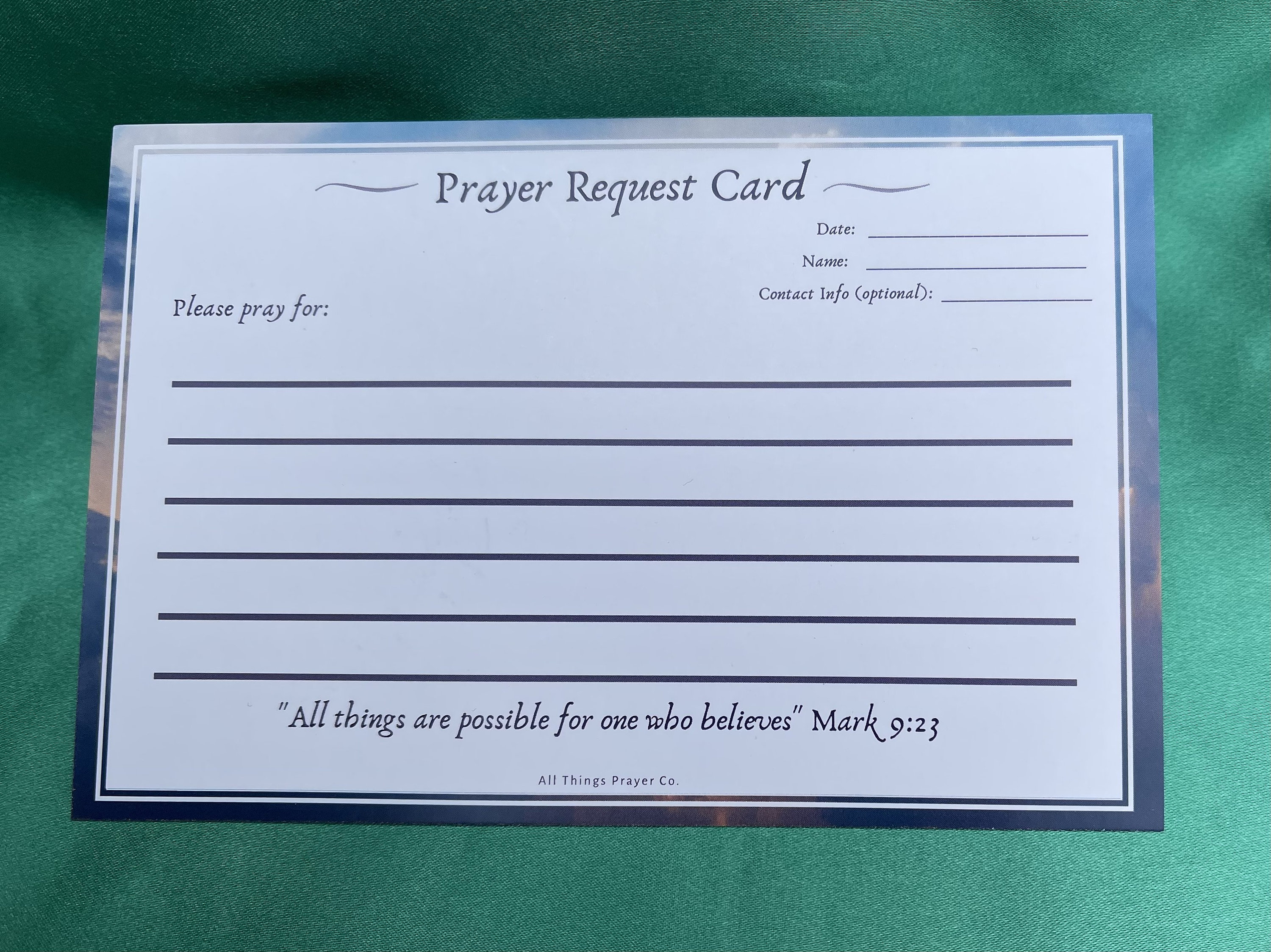 Packaged Color Prayer Request Cards - Etsy