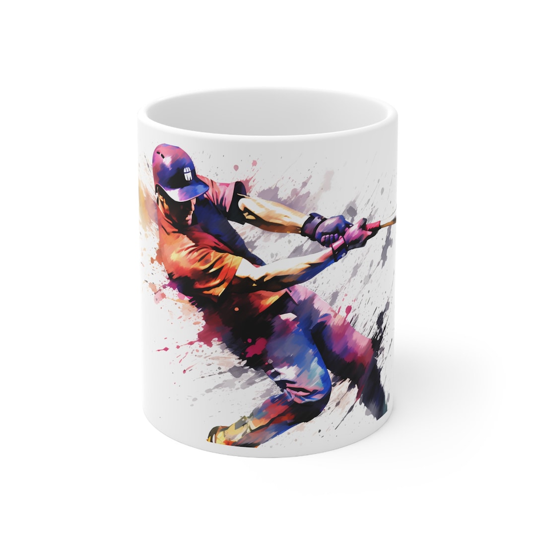 Baseball Paint Splash Mug - Etsy