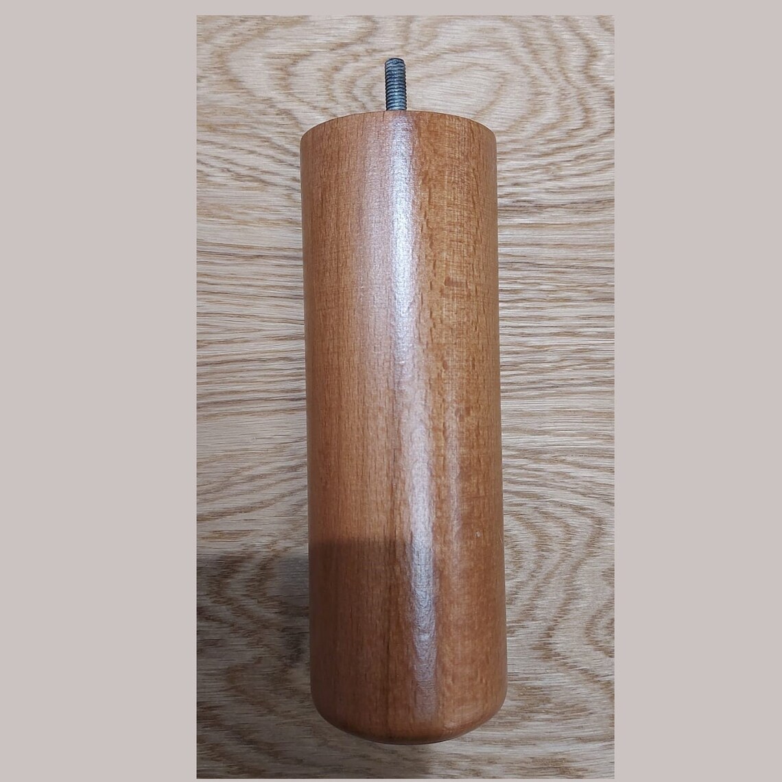 4pcs of Cylinder Wooden Furniture Legs (large Size) | Mad of Beech Wood ...