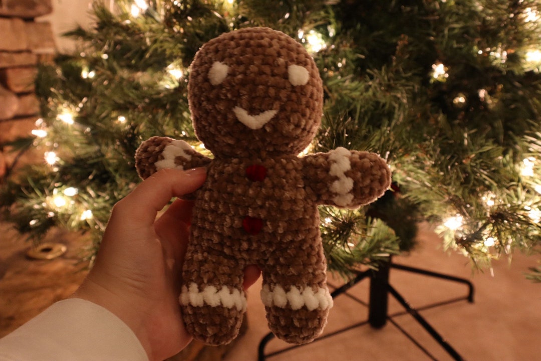 Gingerbread Crochet Plushie, Christmas Special, Gingerbread Man, Safe ...