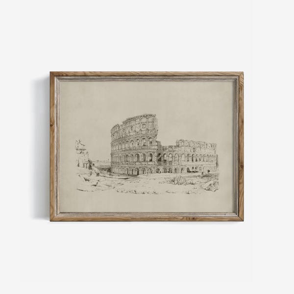 Colosseum Print Sketch - Etsy