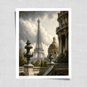 Vintage Paris Architecture Print Muted Tones Wall Art - Large Printable ...