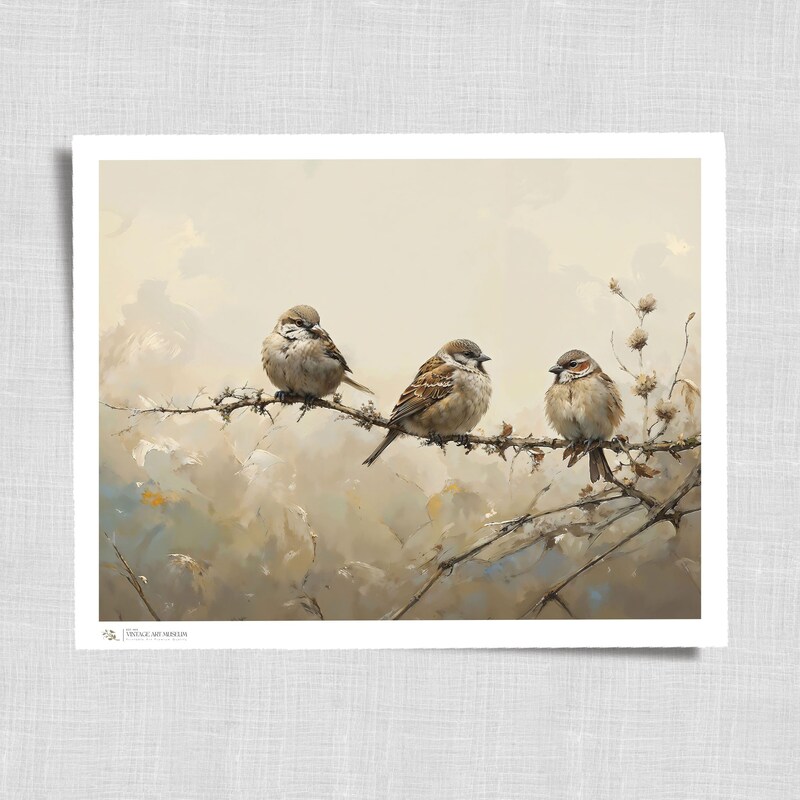 Sparrow Painting - Etsy
