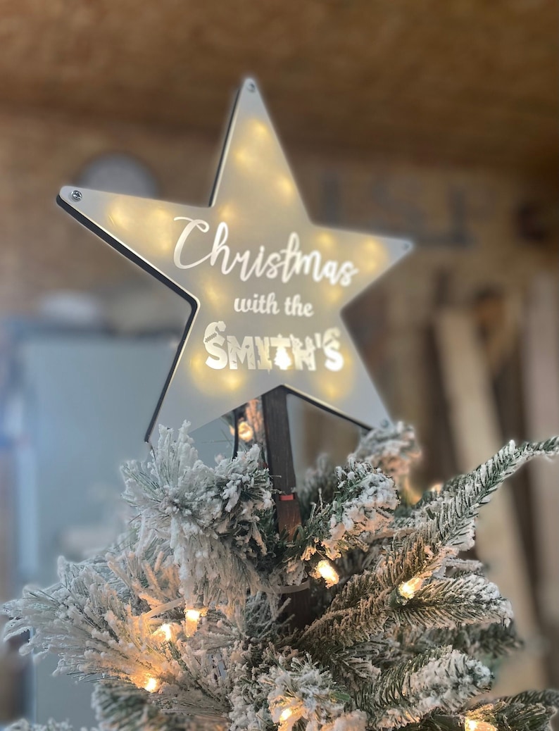 Handmade Light-up Christmas Tree Topper - Etsy