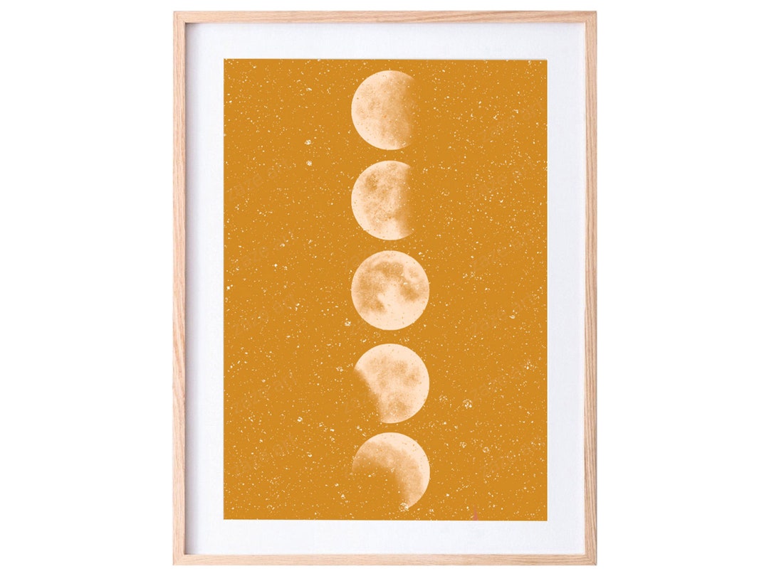 Moon Phases Print Moon Poster Moon Cycle Print Celestial - Etsy