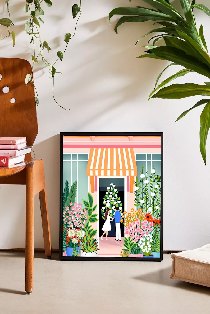 Flower Shop Print, Flower Market Print, Preppy Room Decor, Flower Print ...