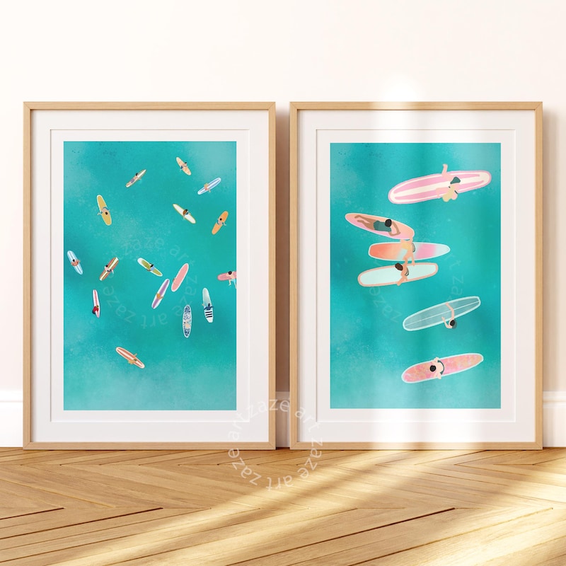 Aerial Surfers Print - Etsy