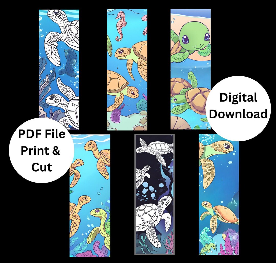 Tropical Watercolor Bookmarks Digital Printable Bookmarks, Instant ...