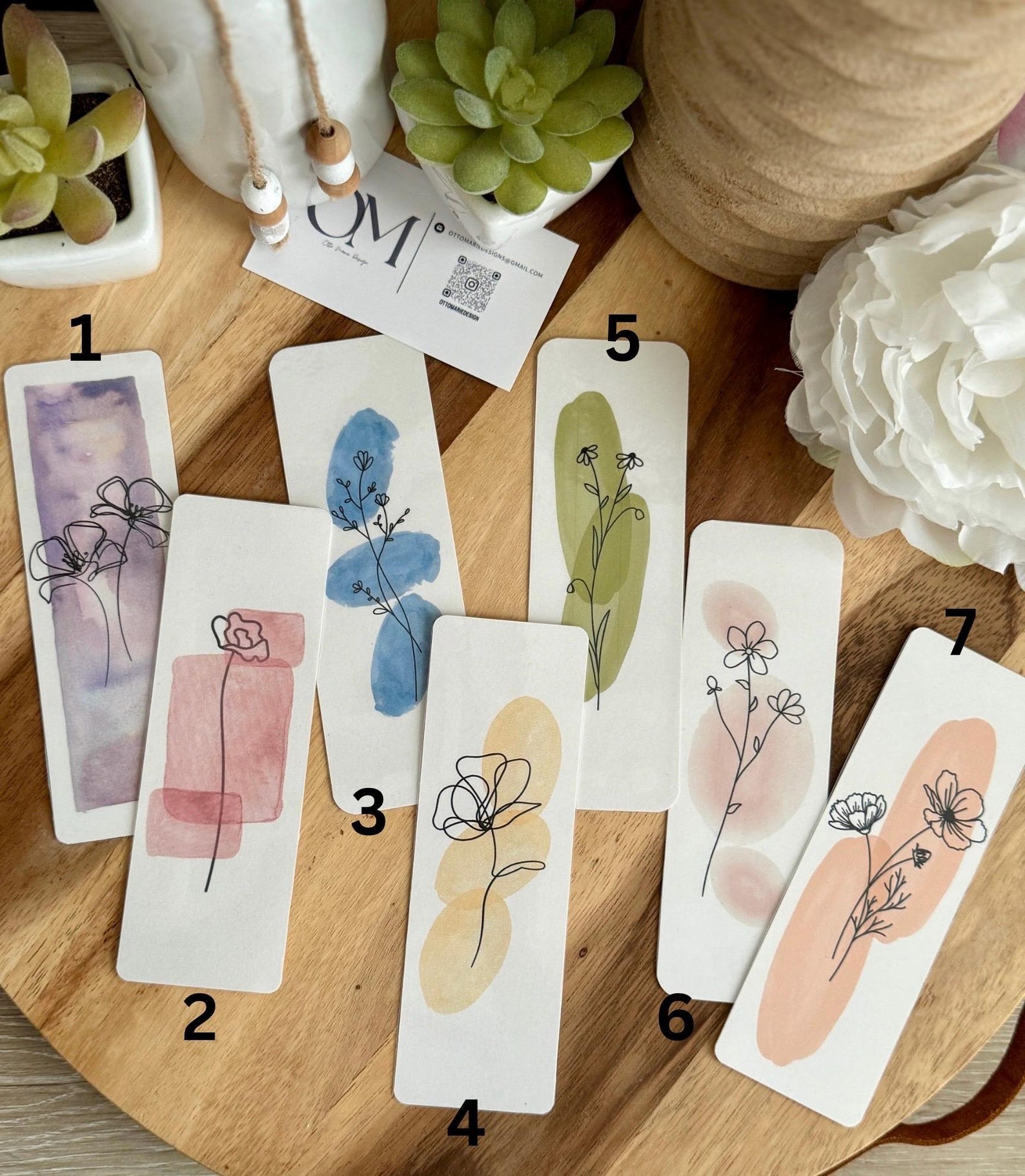 Line Art Bookmark I Bookmarks I Book Accessories I Line Art I ...