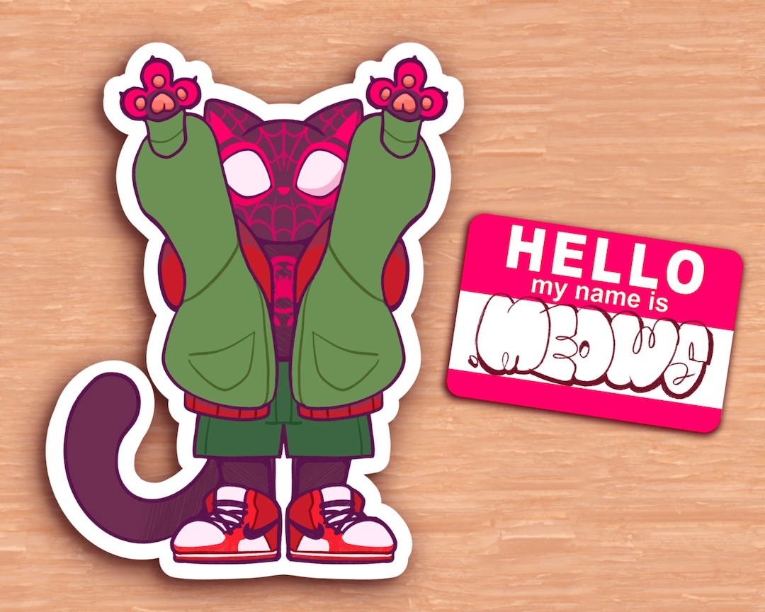 Meows Morales Sticker | Spiderverse Die Cut Sticker | Across the ...