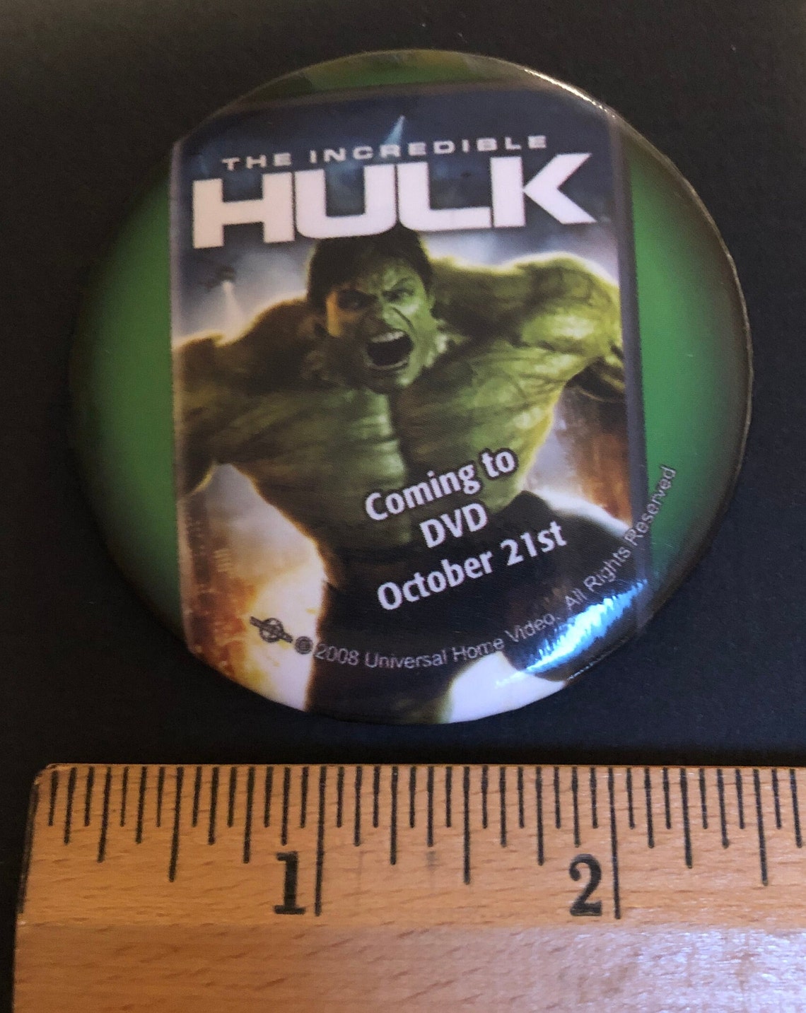 Vintage Incredible Hulk Movie Pinback Button - Etsy