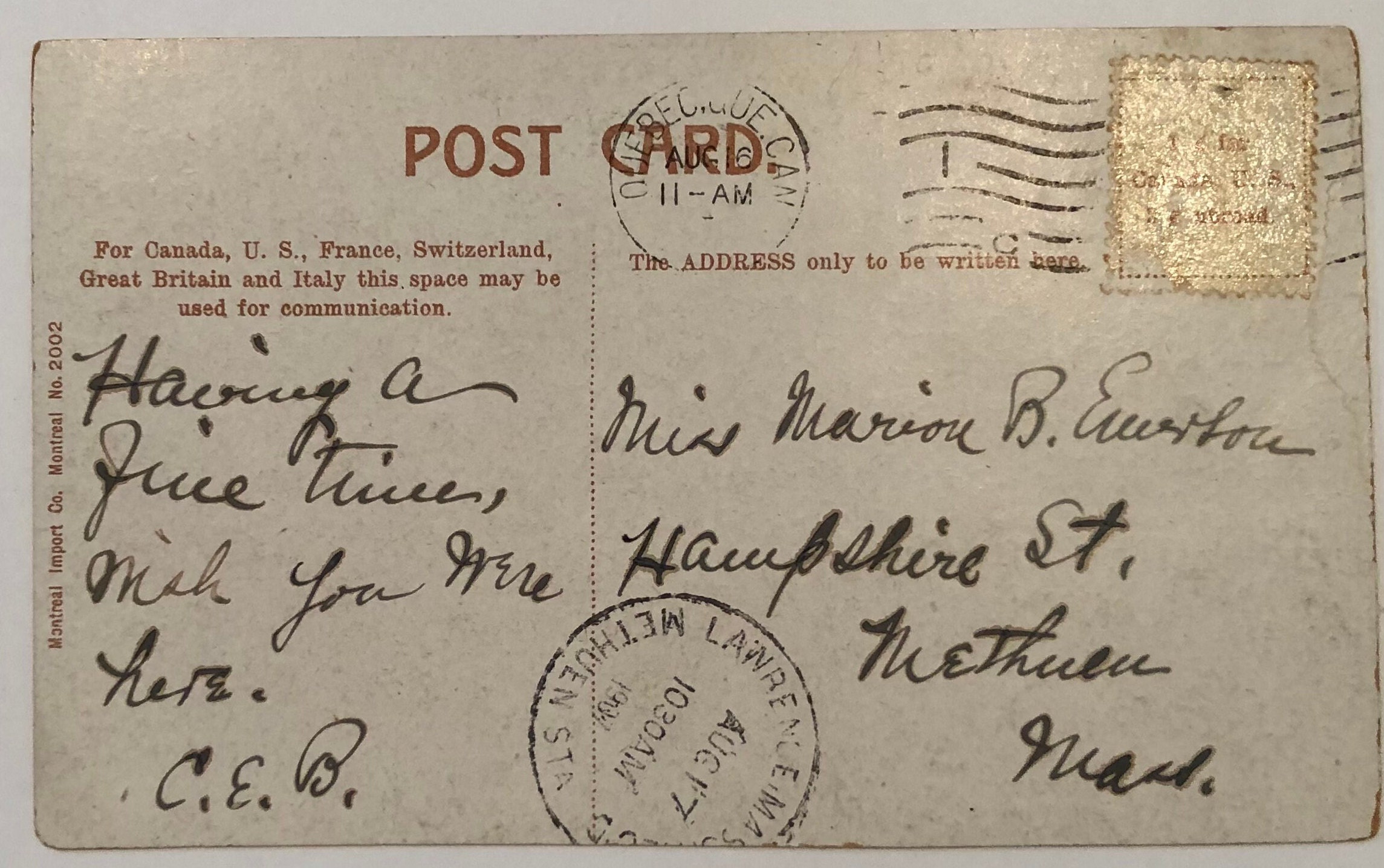 Vintage Postcards Montreal Quebec City Canada Early 1900s - Etsy