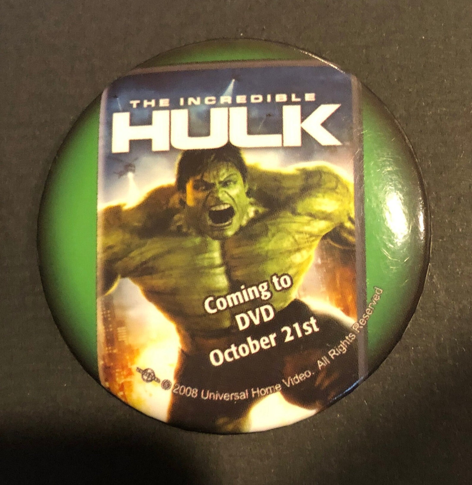 Vintage Incredible Hulk Movie Pinback Button - Etsy