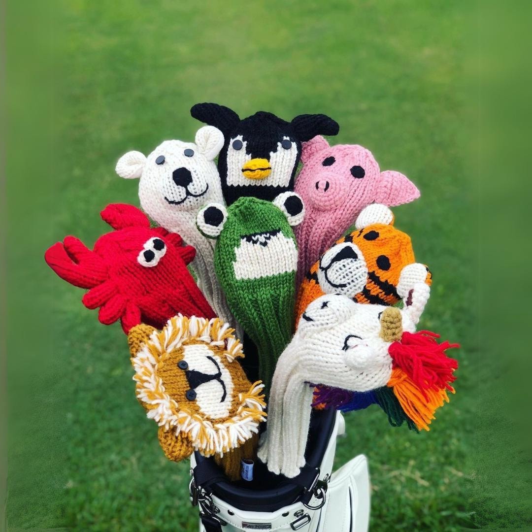 Hand-knit Wool Animal Driver Headcover – Fits All Modern Drivers | New ...