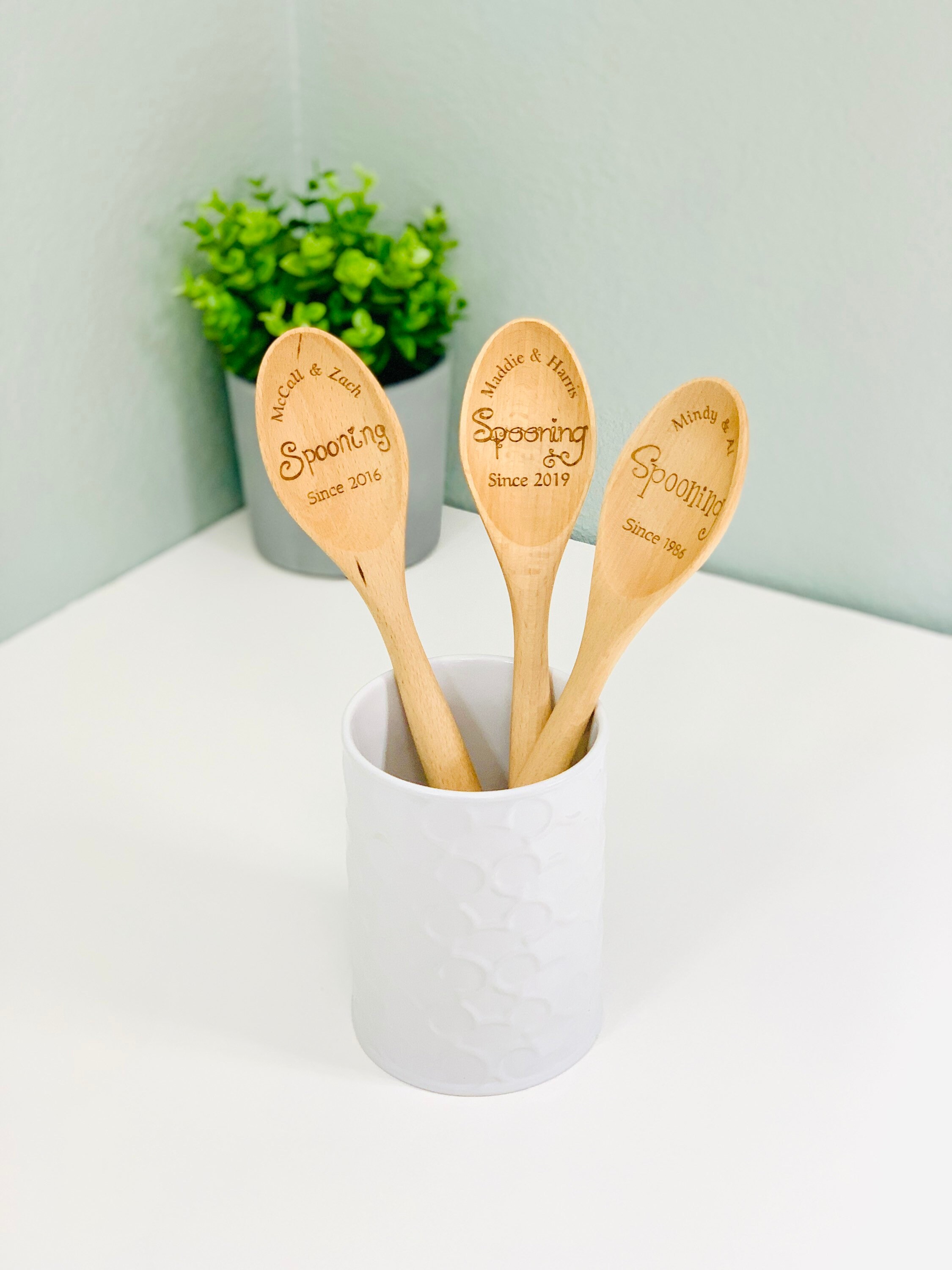 Personalized Couple's Wooden Spoon Custom Order Gift | Etsy