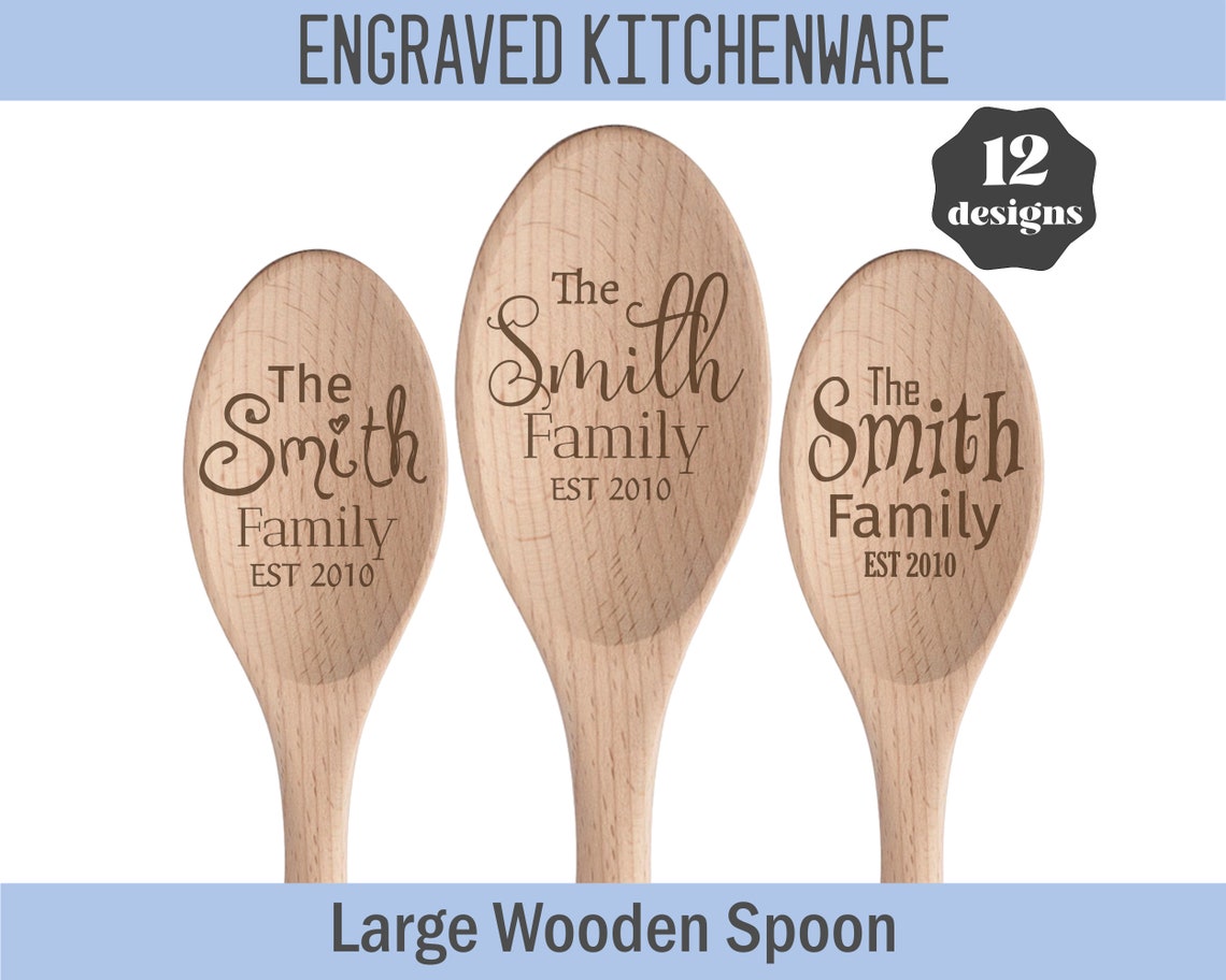 Personalized Family Wooden Spoon Custom Order Gift With - Etsy