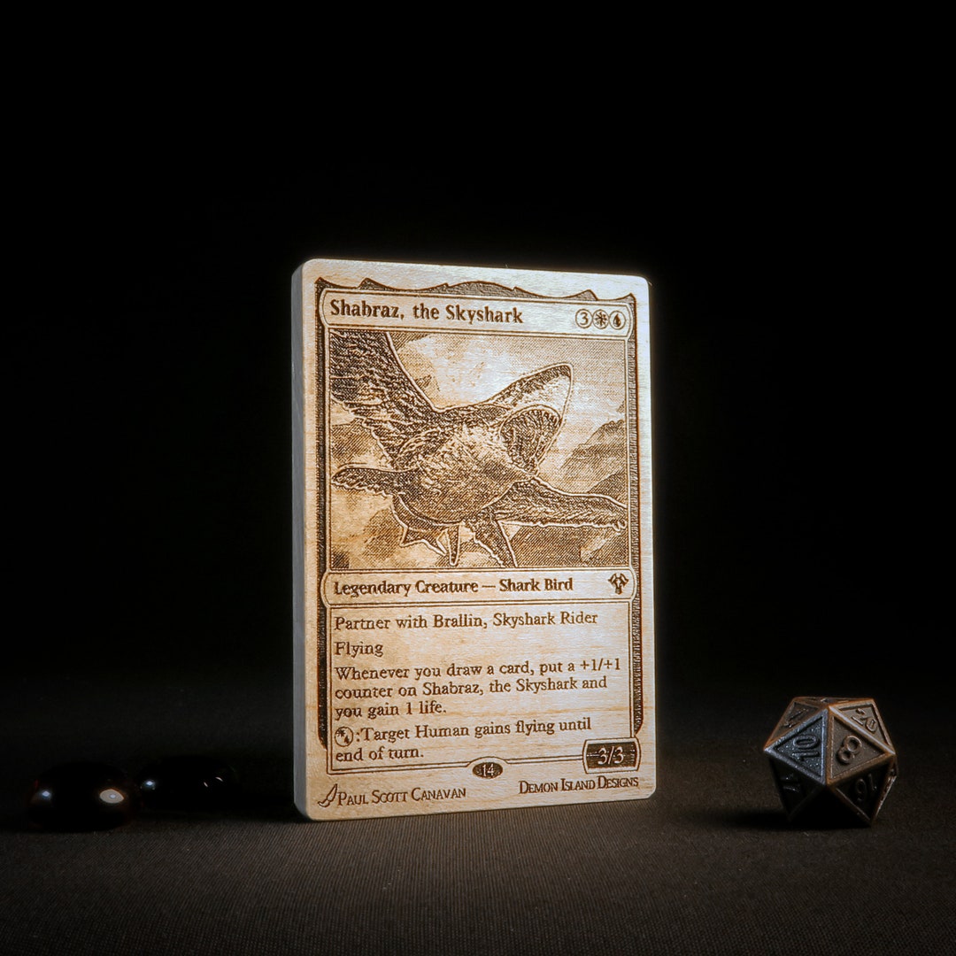 Wooden MTG Commander - Shabraz, the Skyshark - Etsy