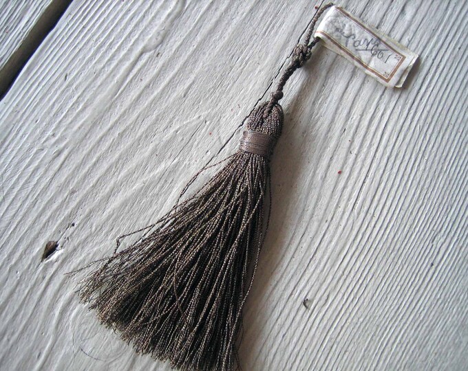 One 19th Century Tassel Sample From a French Metallic Trim Sample Book ...