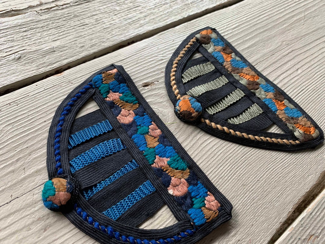 One Antique Beaded and Braid Applique (ref: A-6224/220 Box 2) - Etsy