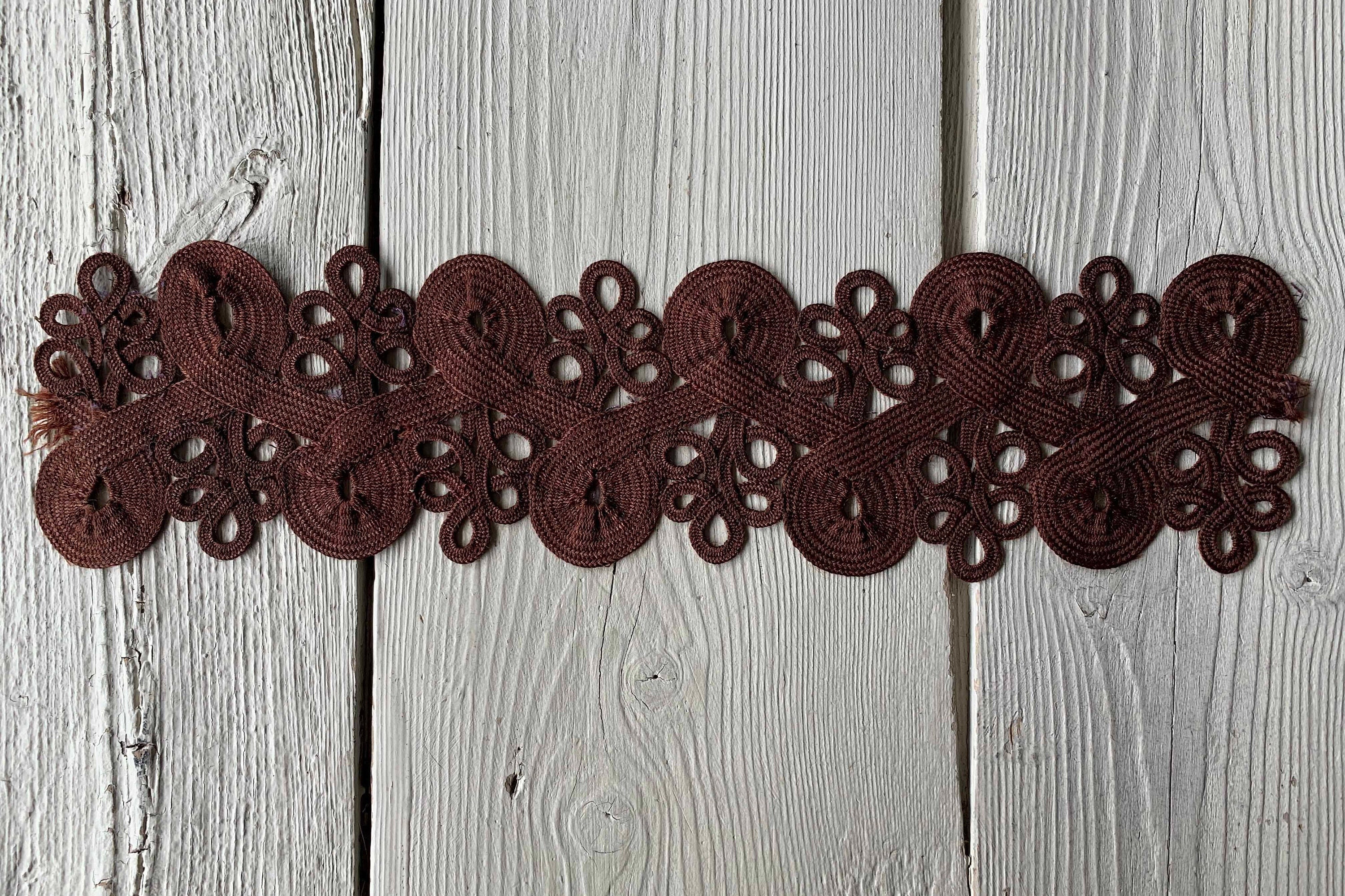 One Large Victorian Antique Brown Braid Applique ref: A-7307 Box 4 - Etsy