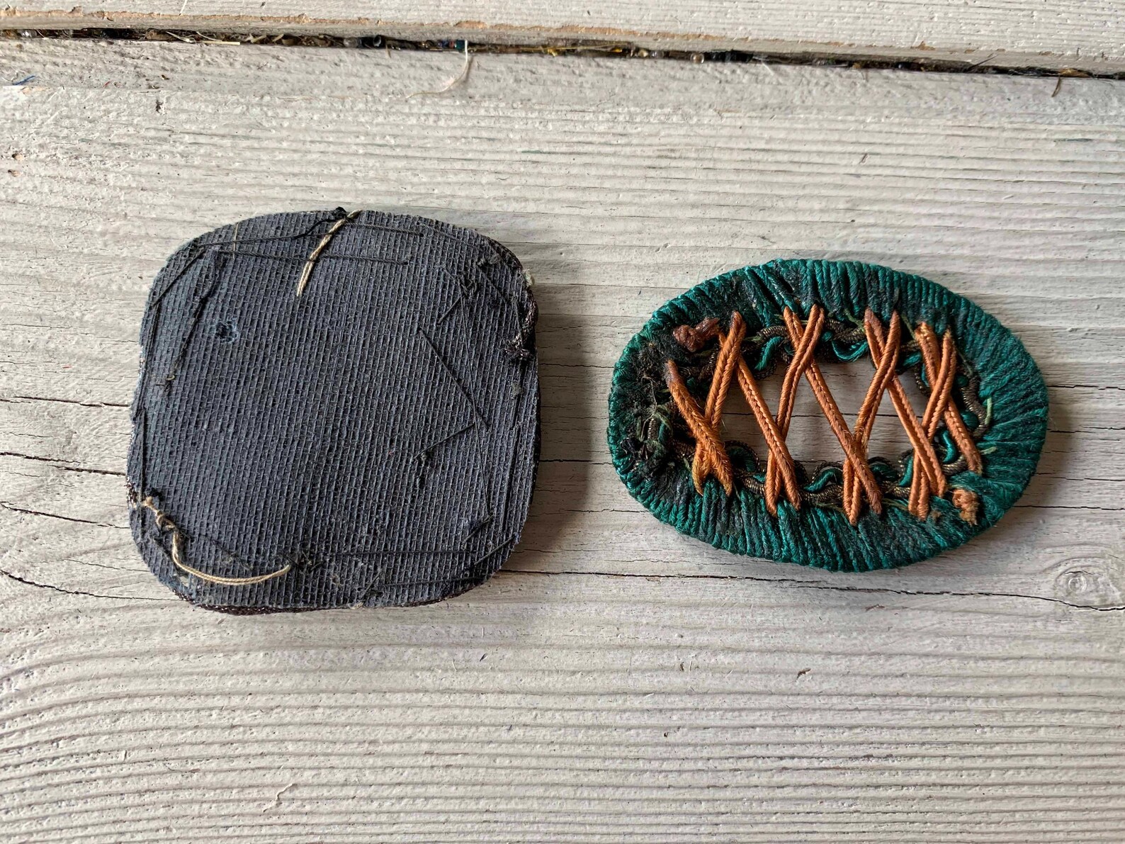 Select One Small Antique Corded Applique With Metallic Thread Accents ...