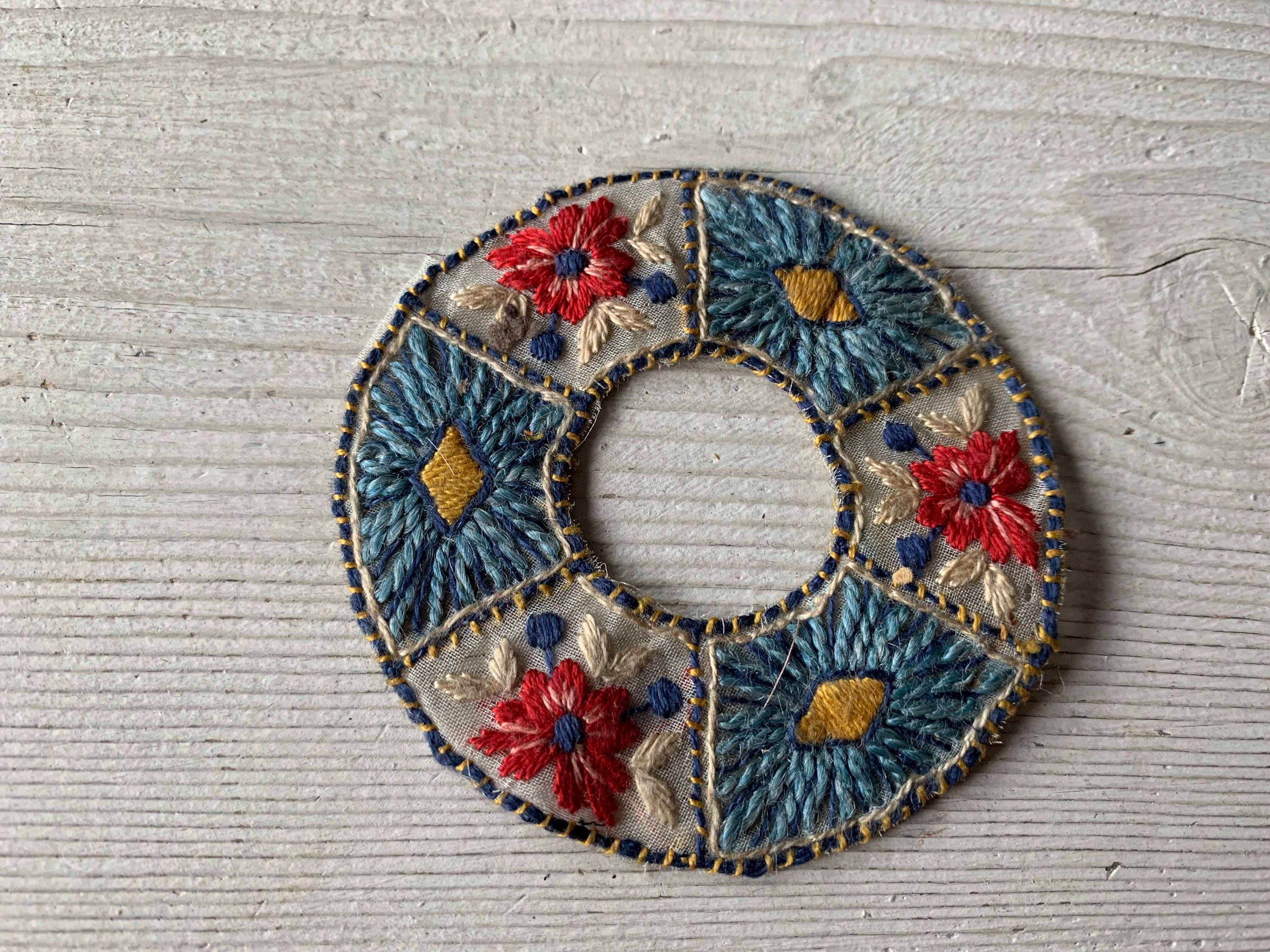 One Small Antique Embroidered Applique (ref: A-6224/189 Box 8) - Etsy