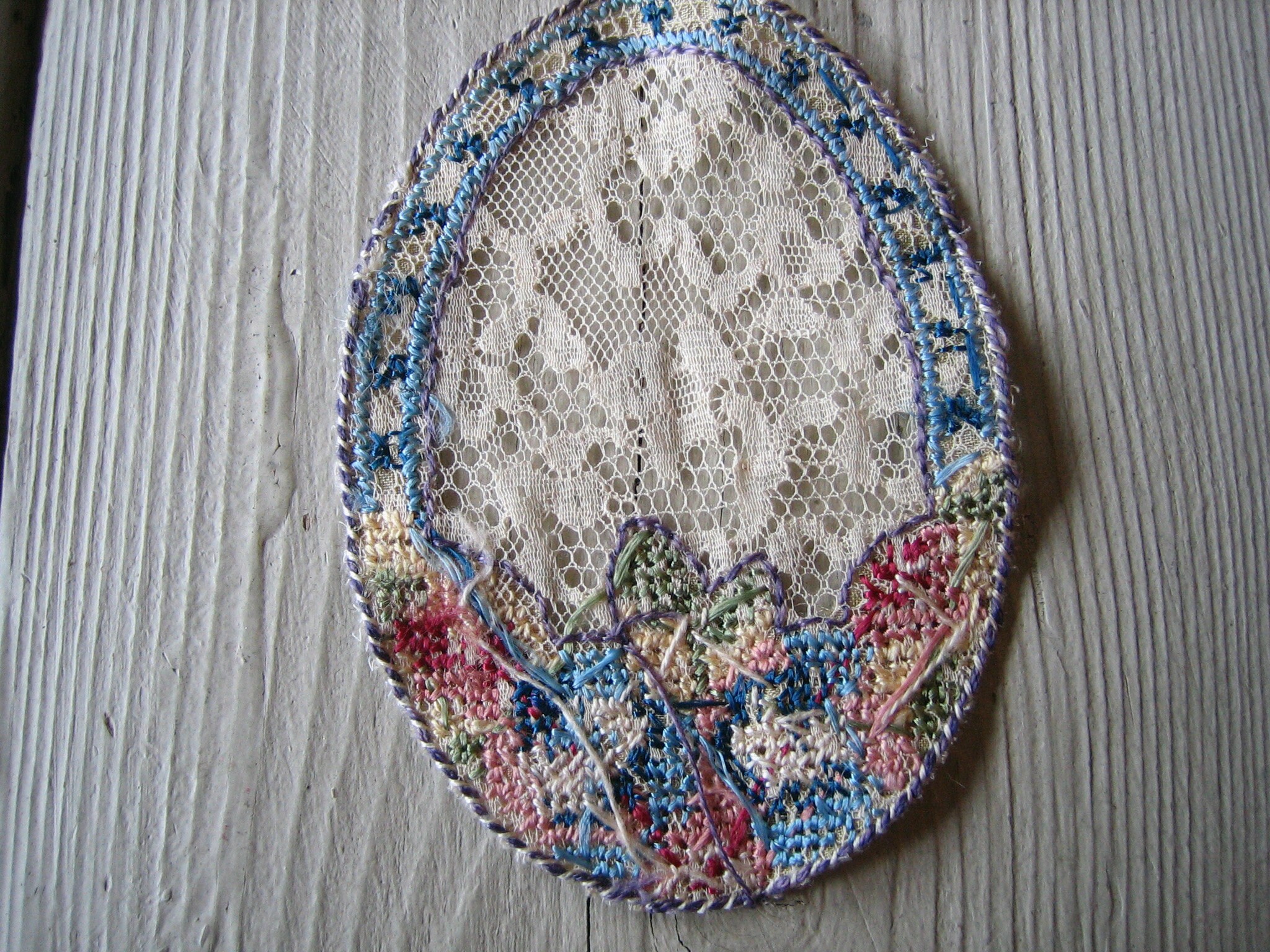 One Antique Petit Point Embroidered Applique ref: A-3987 Box 4 - Etsy