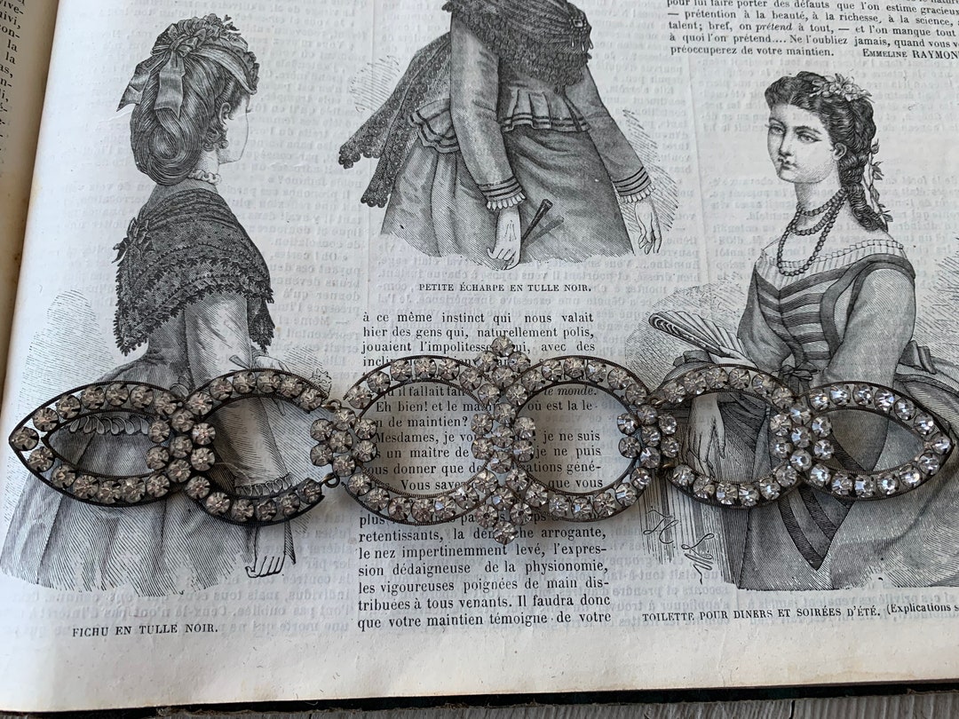 Antique Rhinestone Applique Millinery Dress Trimming (ref: A-7297/6 ...