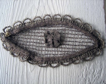 By the 1/2 Yard Victorian Antique Metallic Trim Intricate Pattern ref ...