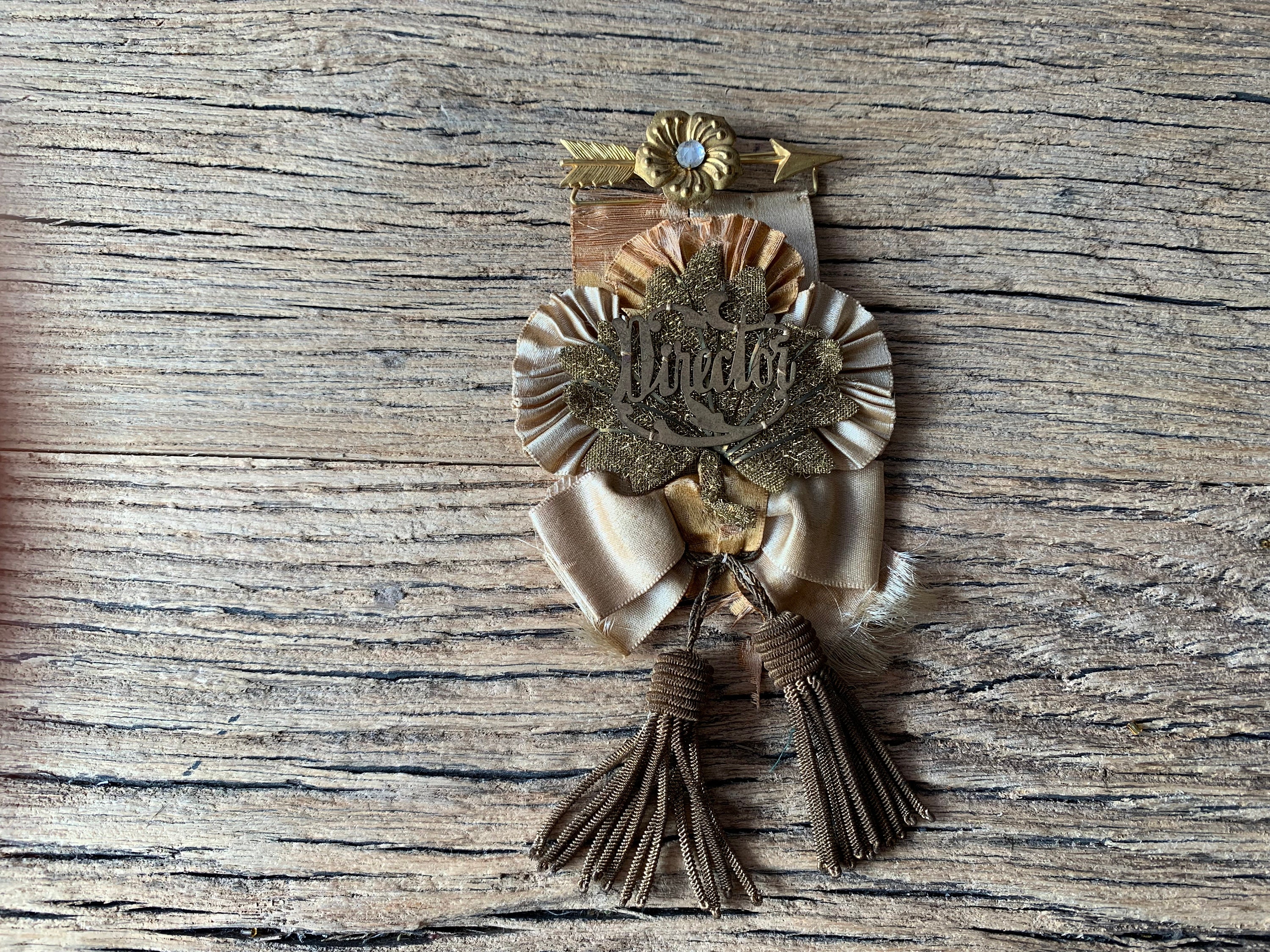 Slightly Shabby Victorian Antique Director Badge With Metallic Accents ...