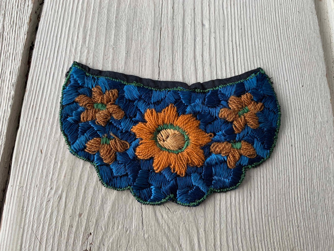 One Antique Embroidered Applique (ref: A-A-5945/4 Box 6) - Etsy