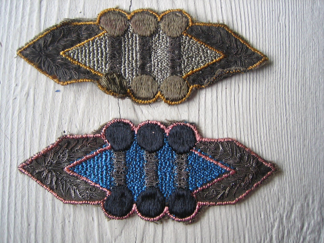 One Antique Applique With Metallic Thread Accents (ref: A-6224/67 Box 2 ...