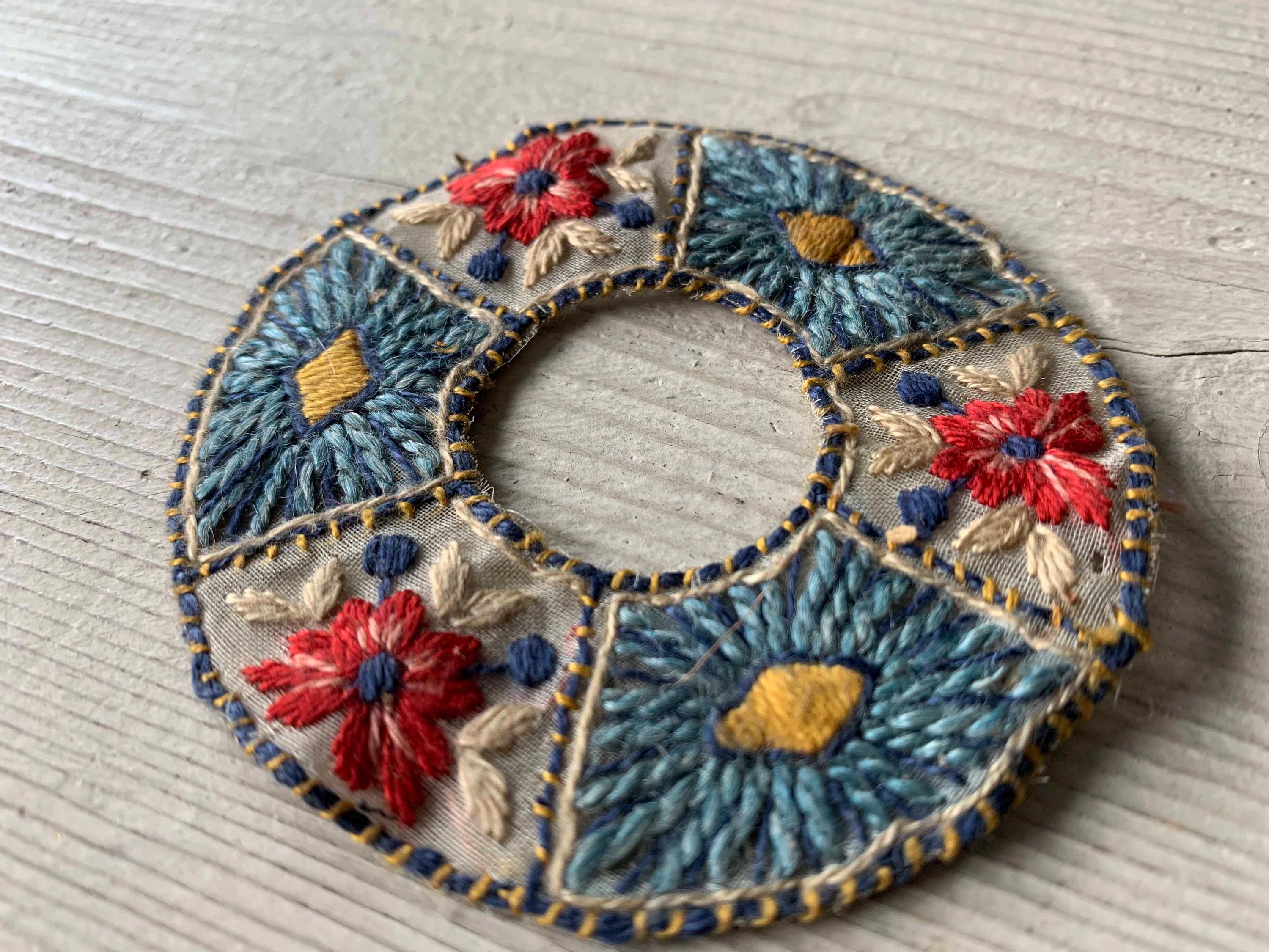 One Small Antique Embroidered Applique (ref: A-6224/189 Box 8) - Etsy