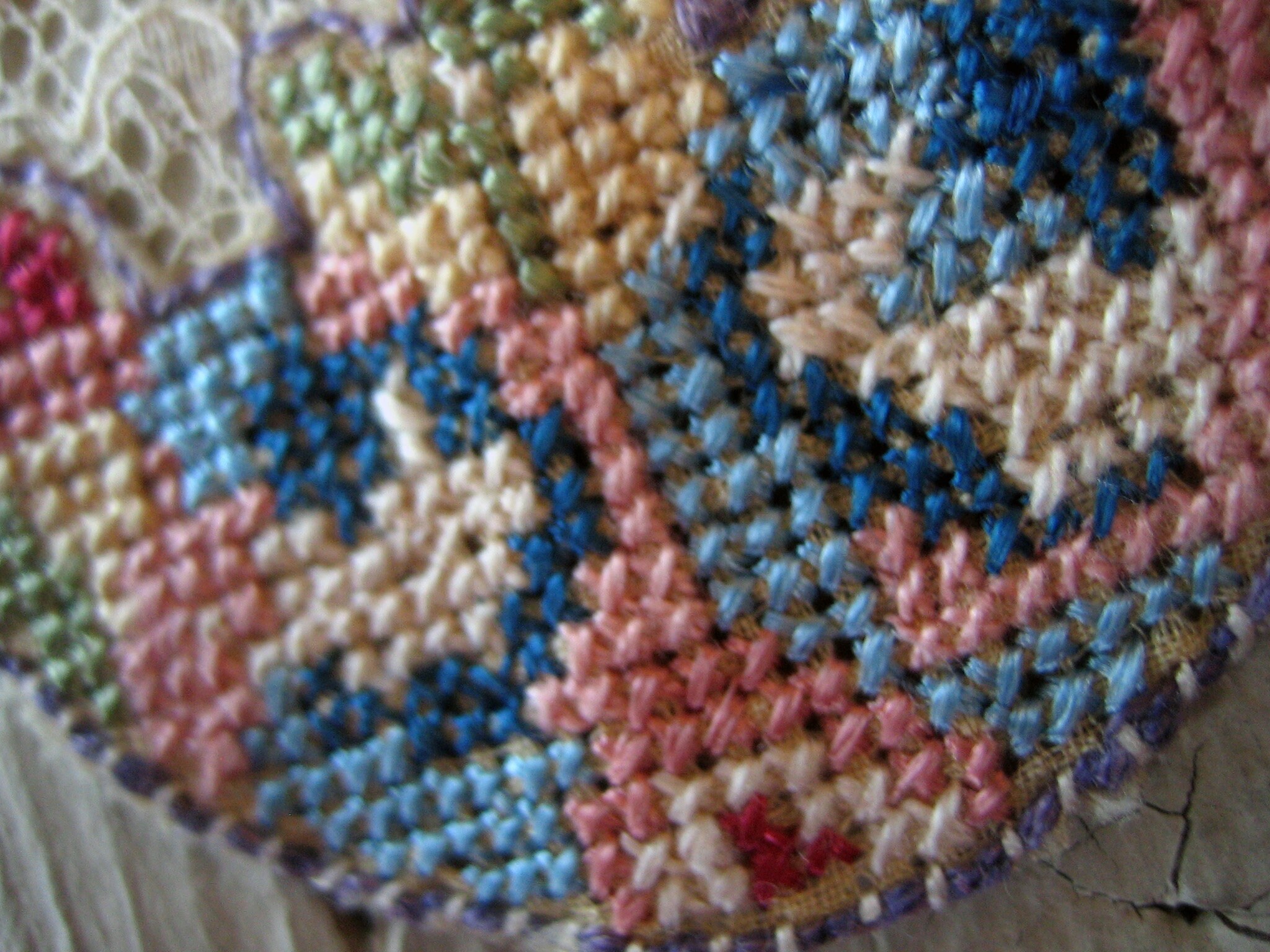 One Antique Petit Point Embroidered Applique ref: A-3987 Box 4 - Etsy