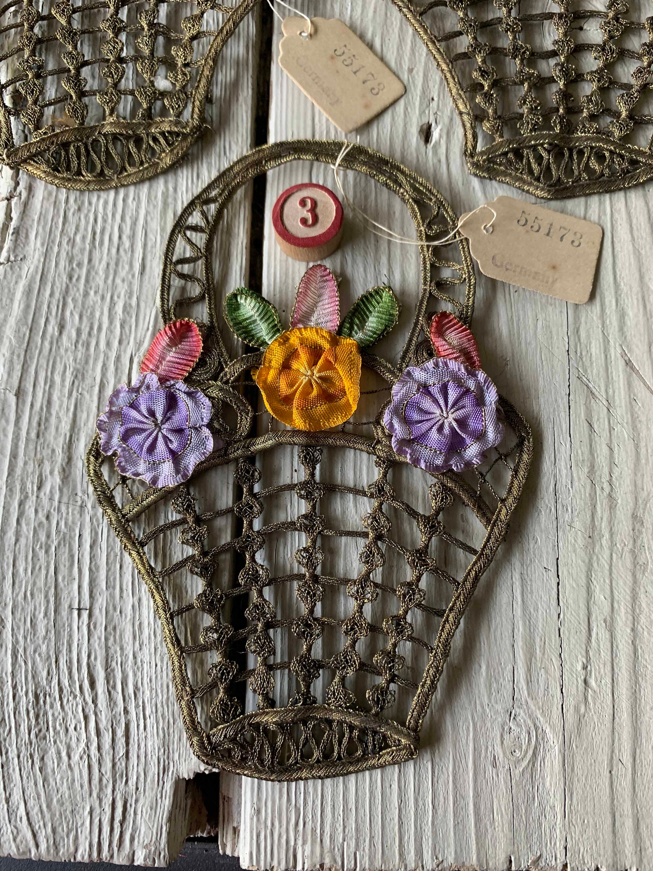 One Antique French Ribbonwork Applique ref: A-7224 Box 6 - Etsy