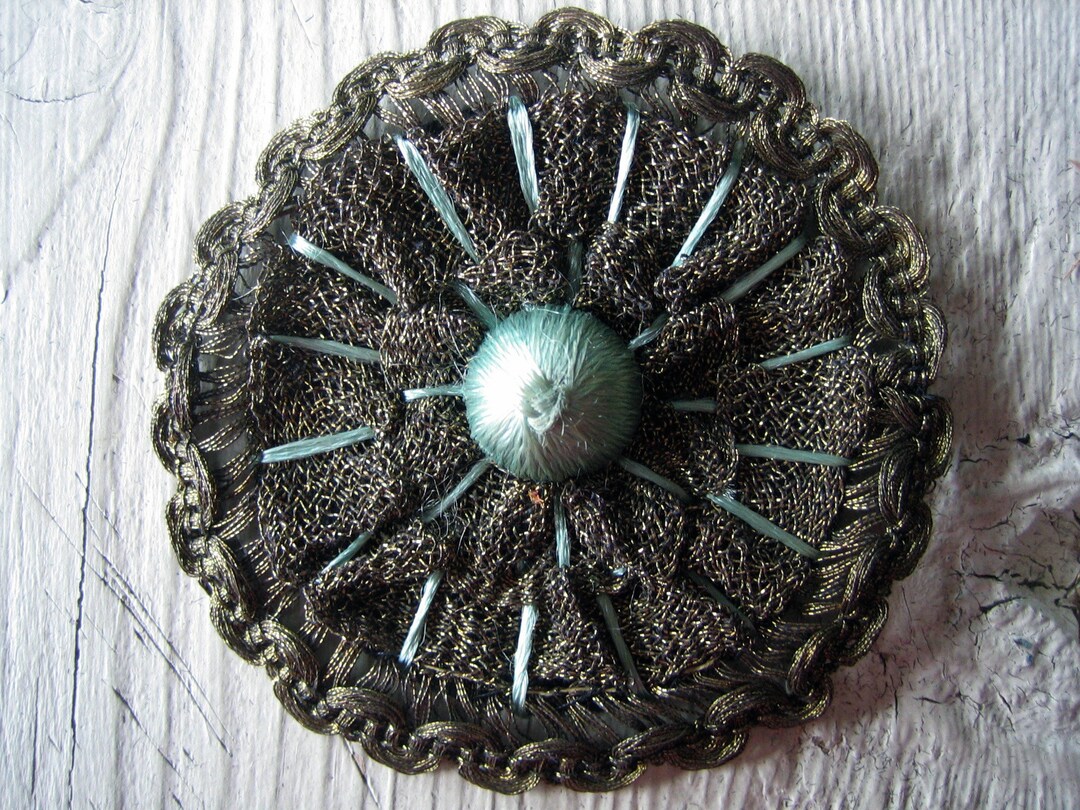 One Antique Metallic Trim Mesh Applique (ref: A-6224/81 Box 2) - Etsy