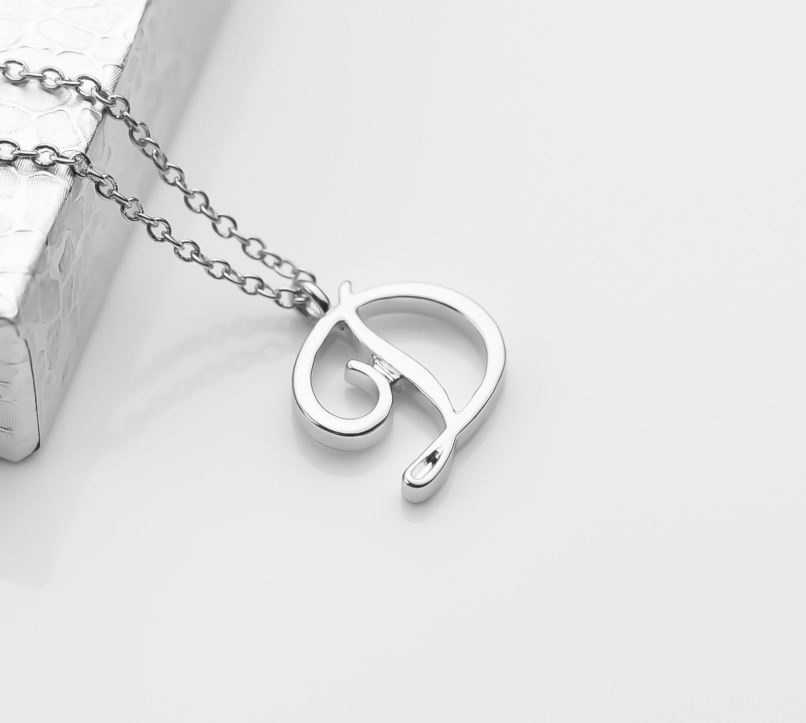 Cursive Letter Necklace / Personalized Bridesmaid Gift / - Etsy