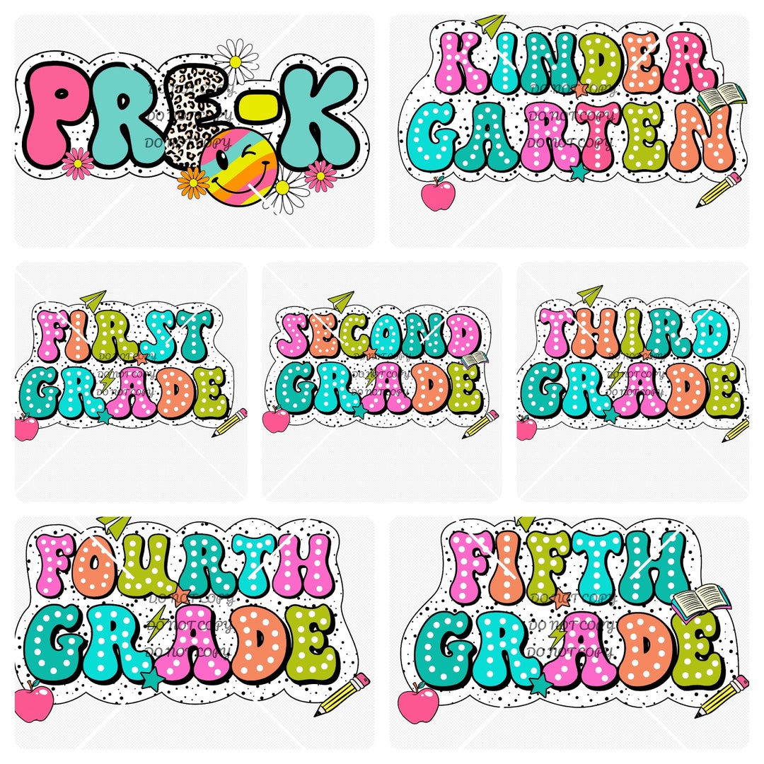 Girls Back to School Transfer, Back to School Transfer, Dtf Print ...