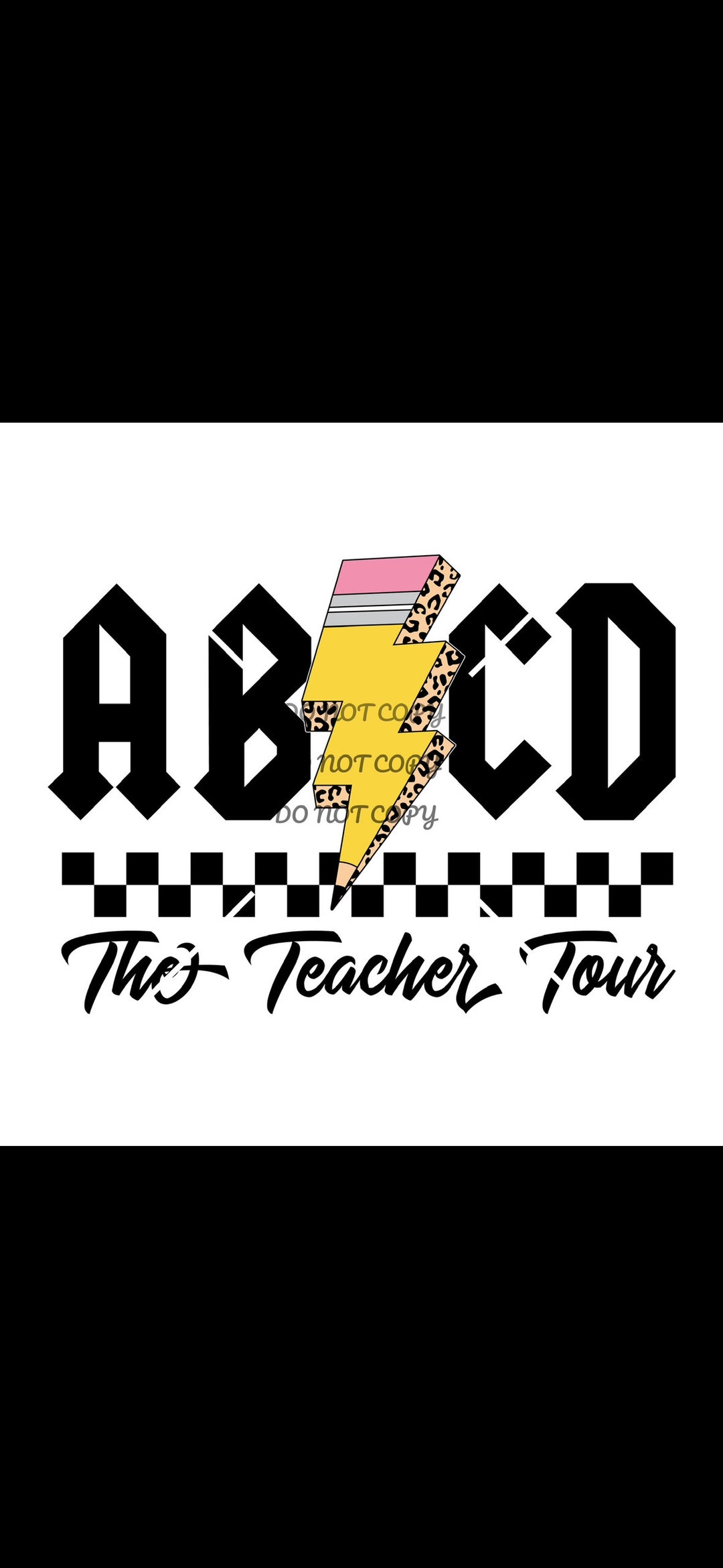 Abcd Teacher Tour Transfer, Back to School Transfer, Dtf Print, Screen ...