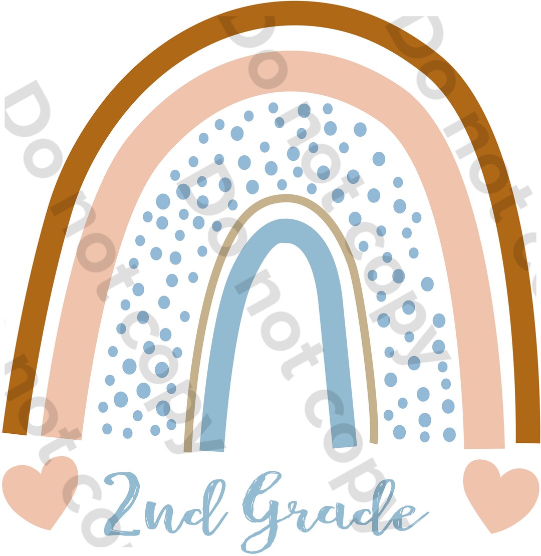 Second Grade Rainbow Transfer, Back to School Transfer, Dtf Print ...