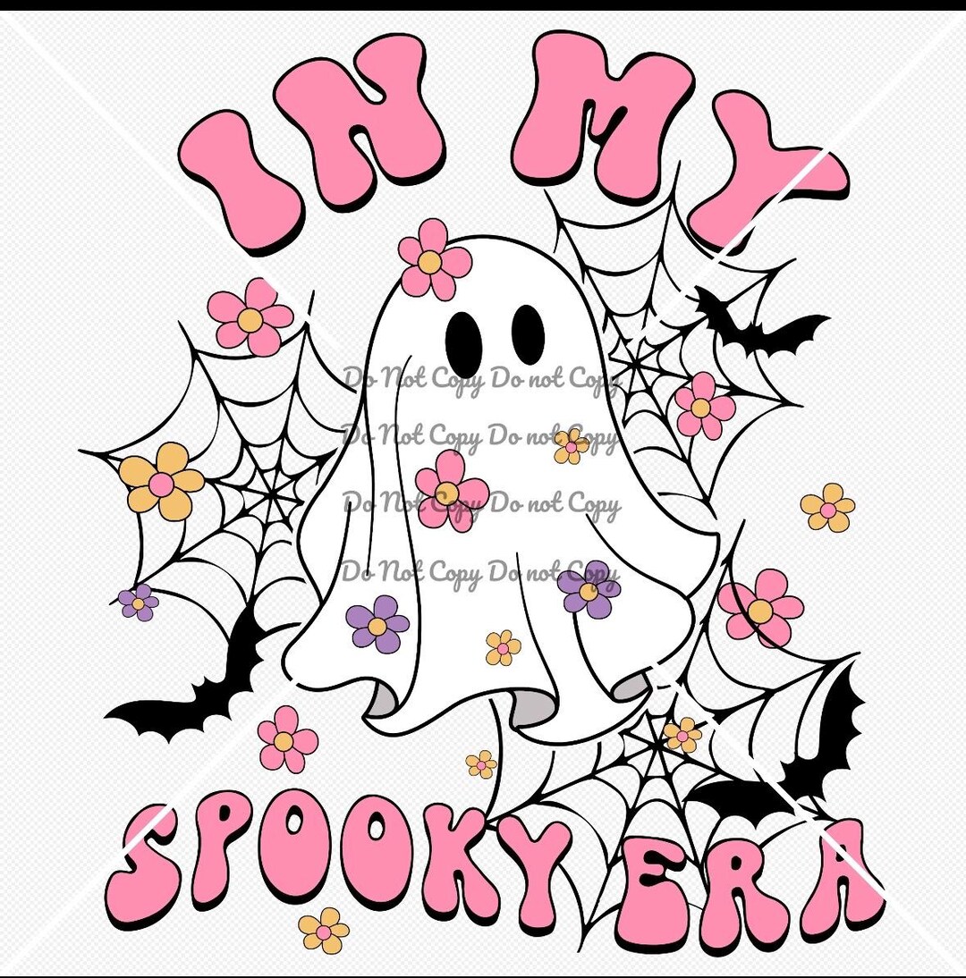 Spooky Girl Ghost Transfer, Dtf Print, Screen Print Transfer, Rts ...
