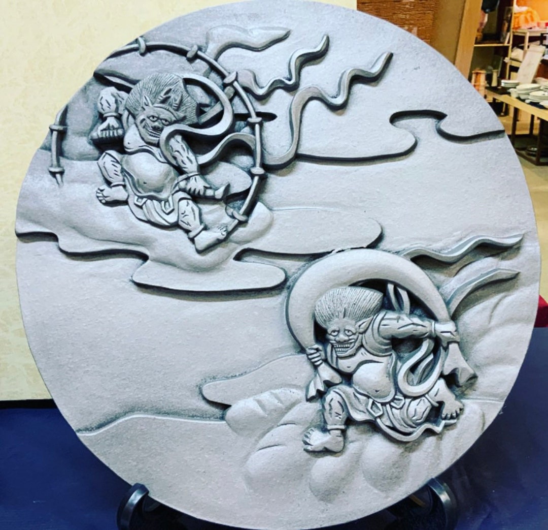 Japanese Wind God Thunder God - Etsy