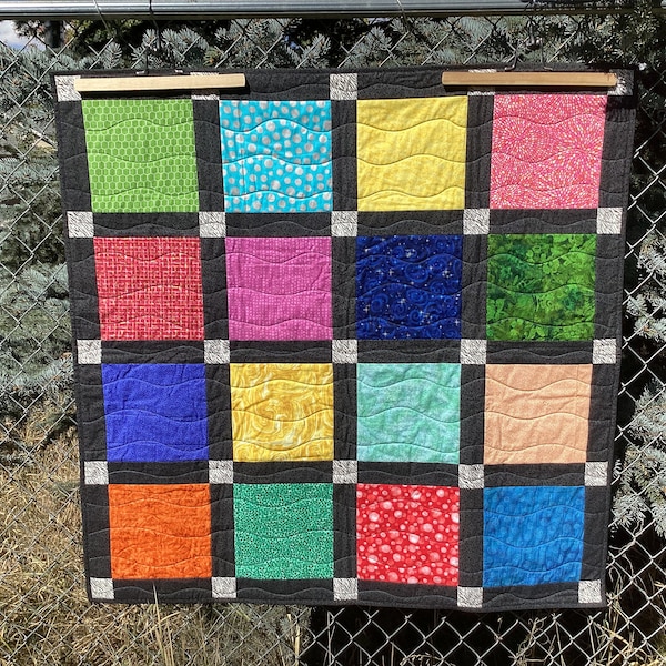 Rainbow Colors Quilt - Etsy