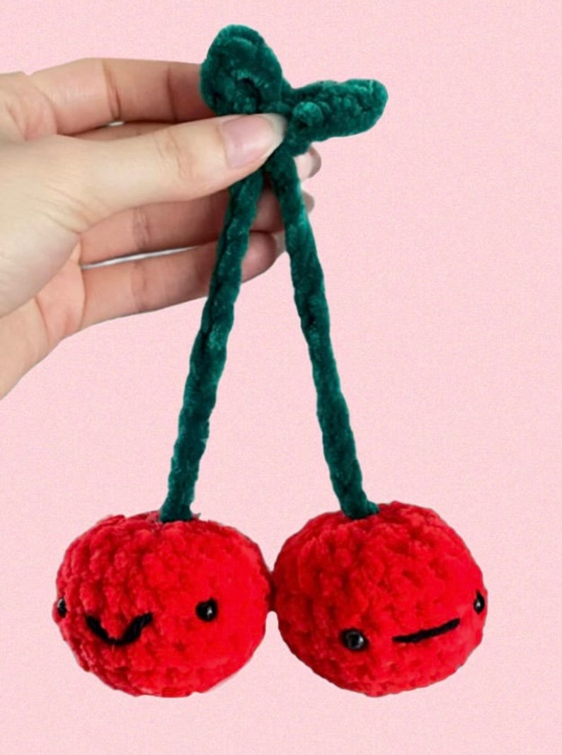 Twin Cherries Crochet Pattern, PDF Crochet Pattern, Amigurumi Cherries ...