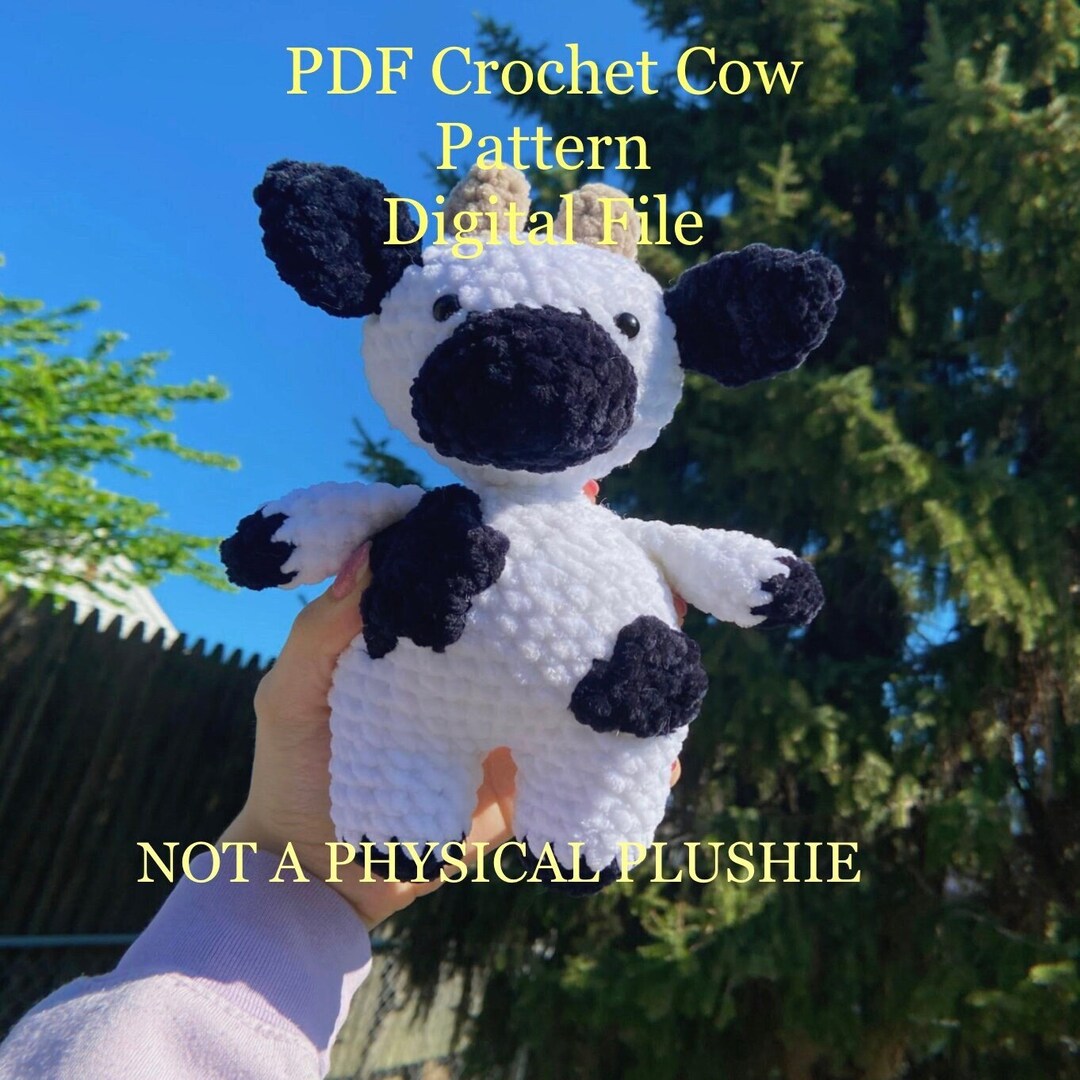 Moo-moo the Cow PDF Pattern, Crochet Cow PDF Pattern, Crochet Pattern ...