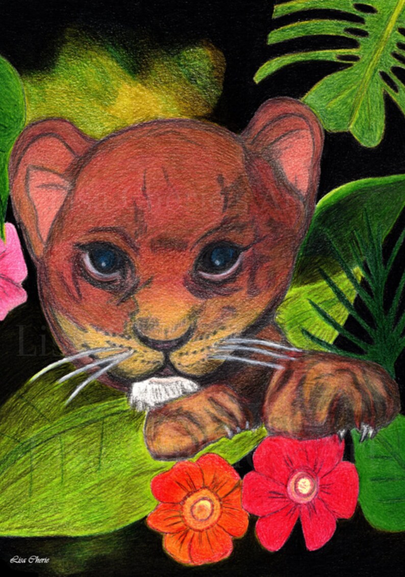 Instant Download Baby Lion Digital File Art Digital - Etsy