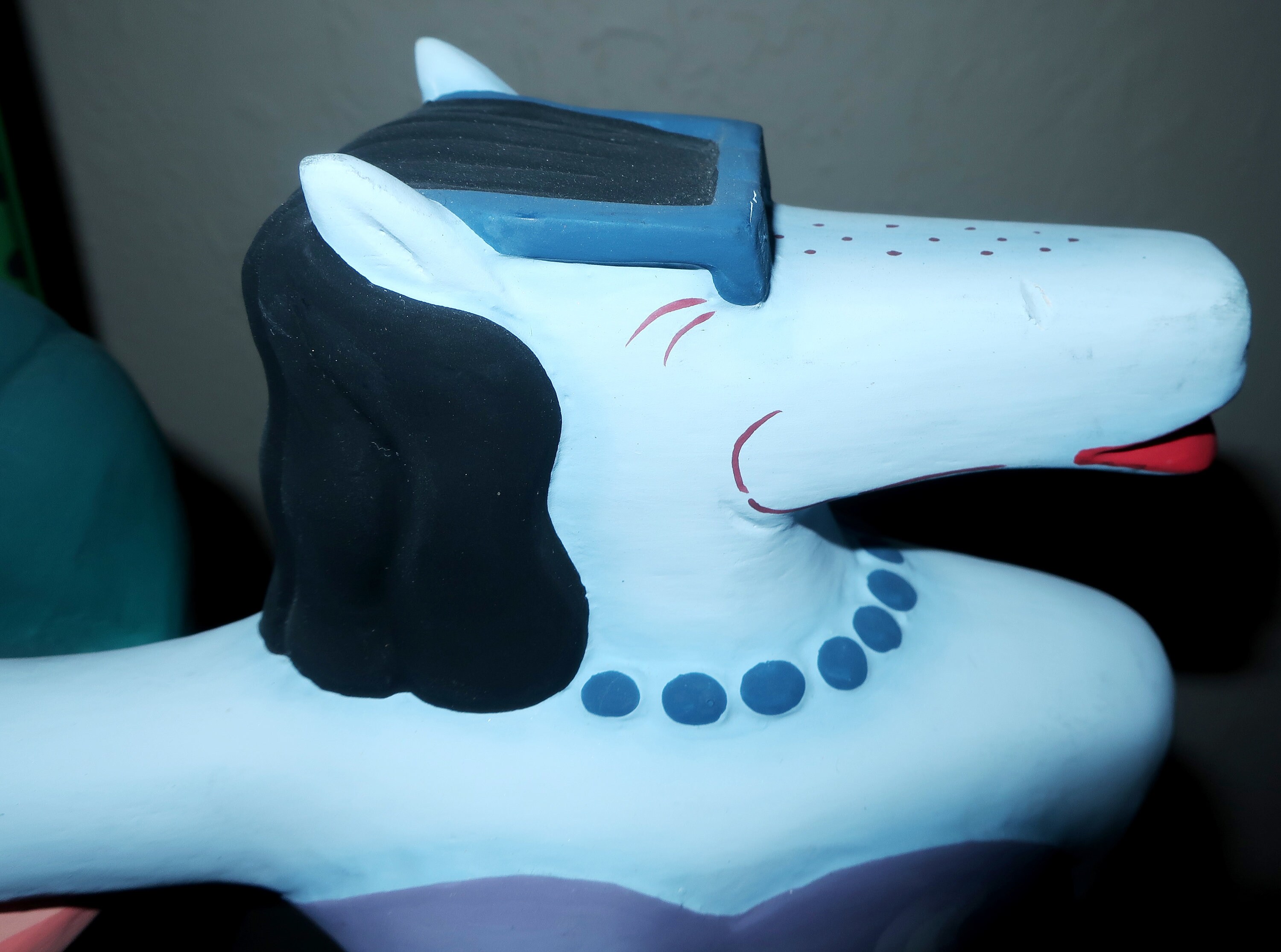 SOUTHWEST COYOTE SCULPTURE Carved Wood Art Piece Amor Love - Etsy