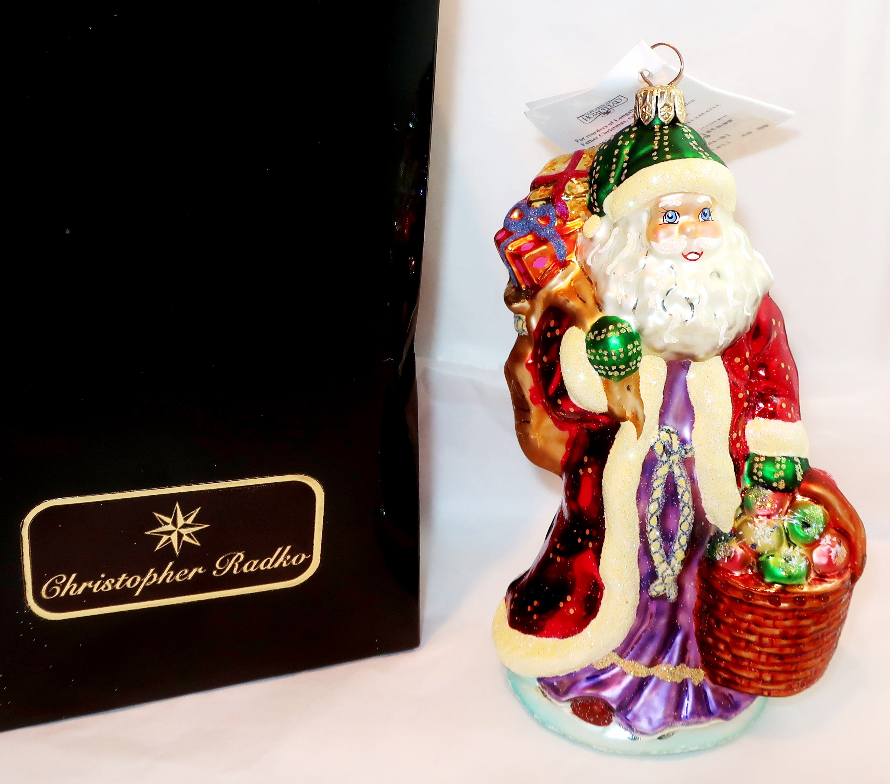 RADKO PATRIOTIC BASKET Gem Figural Ornament Longaberger - Etsy